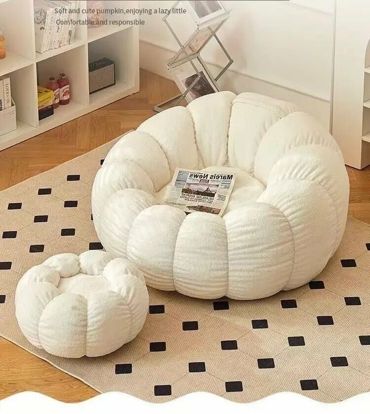 Кресло-мешок Диван, Мех искусственный, Размер XXXXXL, белый