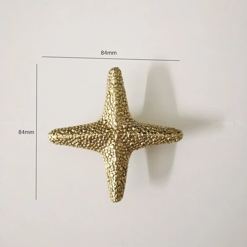 Латунные ручки для шкафов в форме раковины сарфиша large starfish7