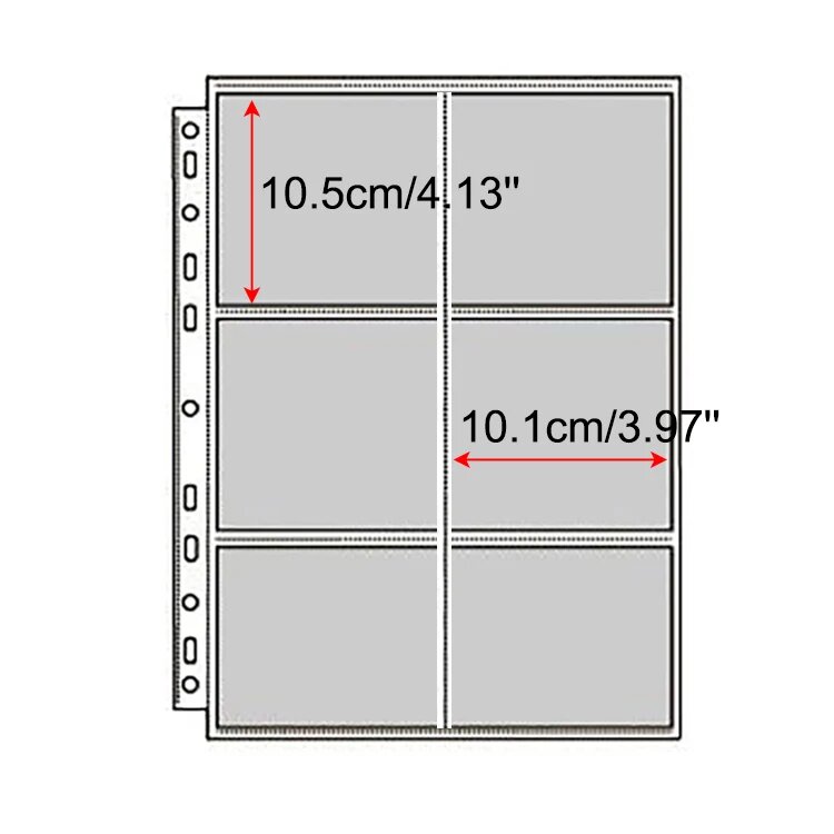 Серый держатель для фотокарт A4, 10 листов, 6P 10pcs
