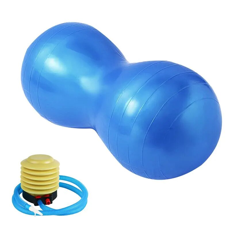 Фитбол Peanut Yoga Ball синий 45 см для фитнеса и реабилитации