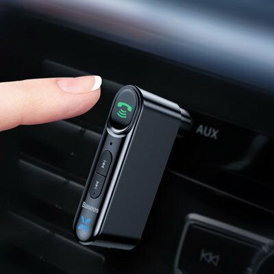 Bluetooth-адаптер автомобильный Baseus / Блютуз адаптер в машину Qiyin AUX Car Receiver черный WXQY010001