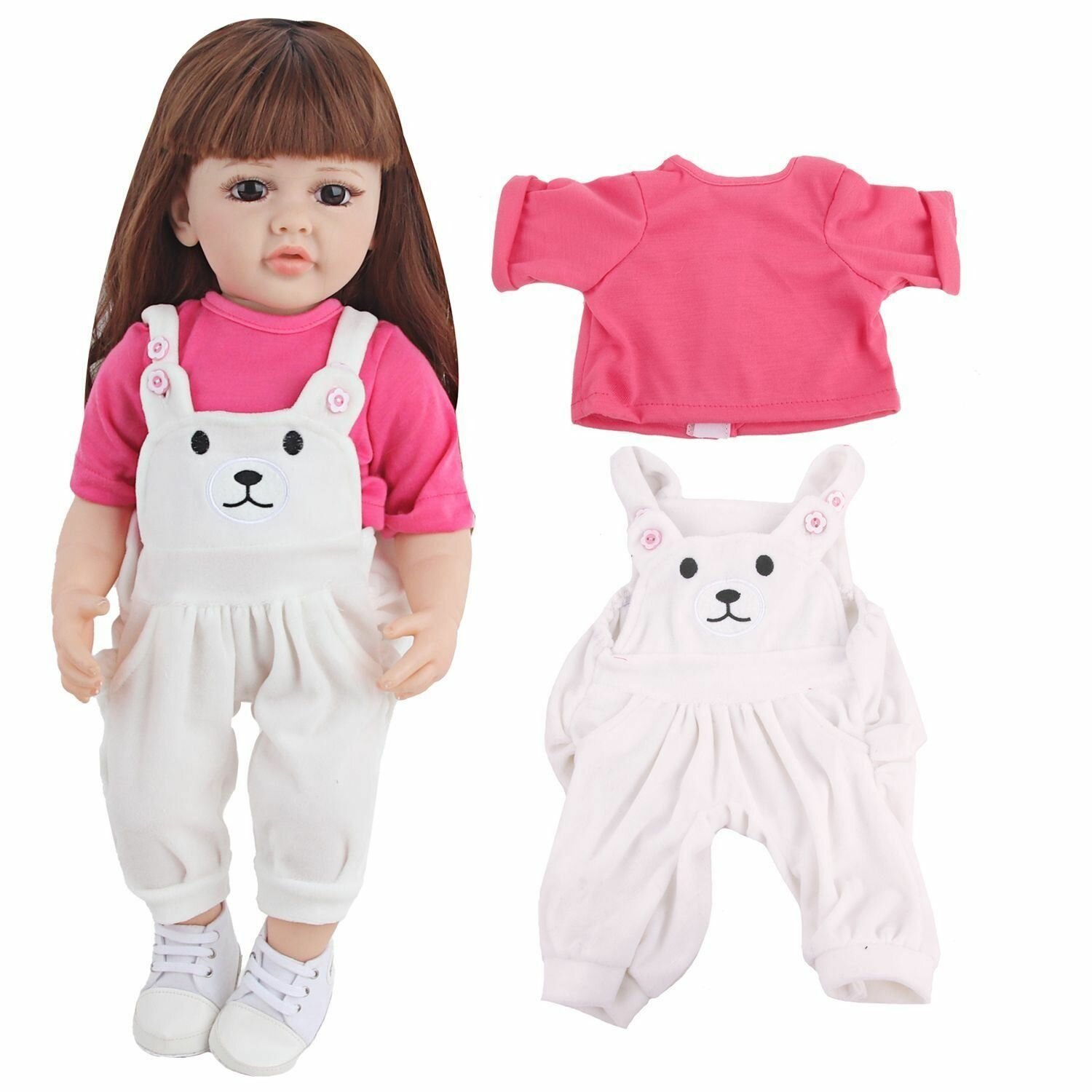Костюмы для кукол Reborn 55 см, футболки + брюки, костюмы for22Inch Baby Girl
