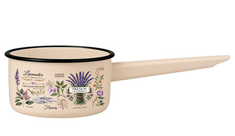 Ковш эмалированный 1 л для индукции, без крышки, Эдем, Appetite