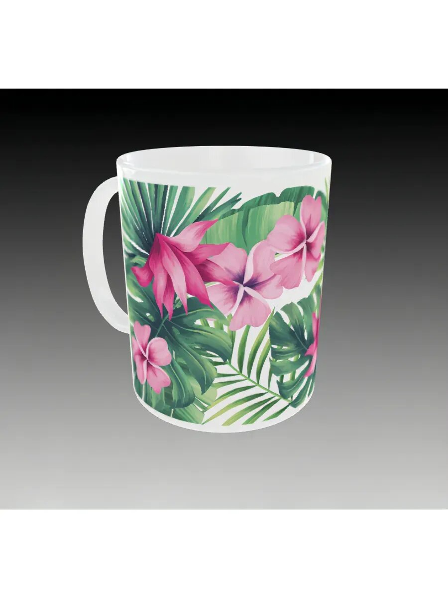 Кружка с принтом Фламинго