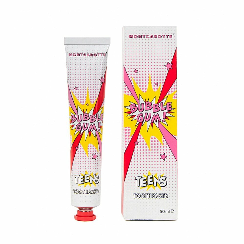 Зубная паста для детей и подростков Montcarotte Teens Bubble Gum, бабл гам, 50 мл