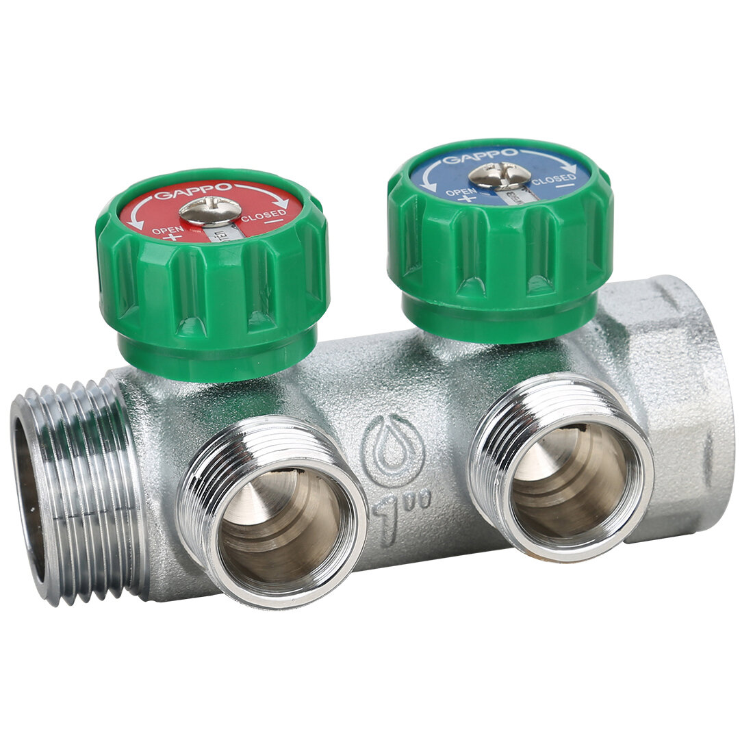 Коллектор регулирующий евроконус ВР-НР Gappo G1002.02 1"x3/4"x2-вых уп. 1 шт.