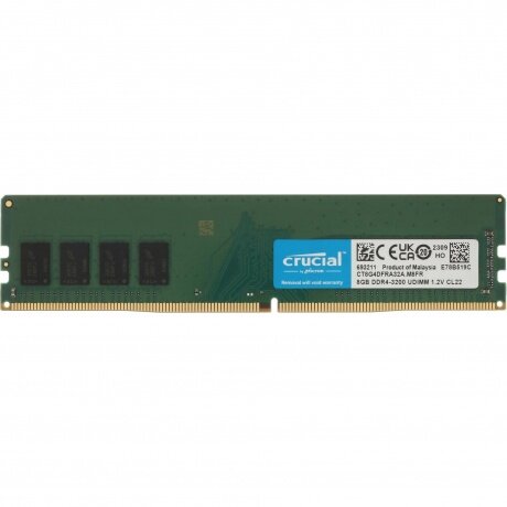 Память оперативная DDR4 Crucial 8Gb 3200MHz (CT8G4DFRA32A)