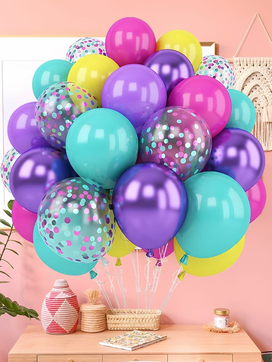 Фотозона на день рождения, воздушные шары цвета русалки, 31 шт