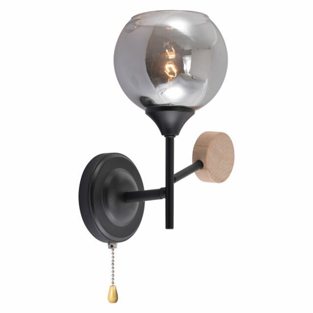 Бра Rivoli Elouisa Б0068404, 1х60Вт Е27, черный дымчатый