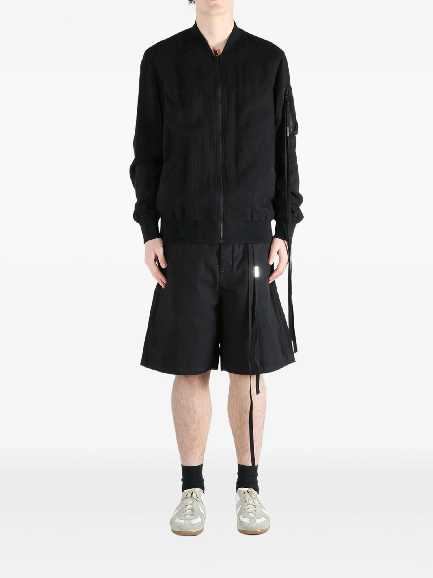 Куртка Ann Demeulemeester Dries zip-up bomber jacket, размер 50, black/black — фото 1