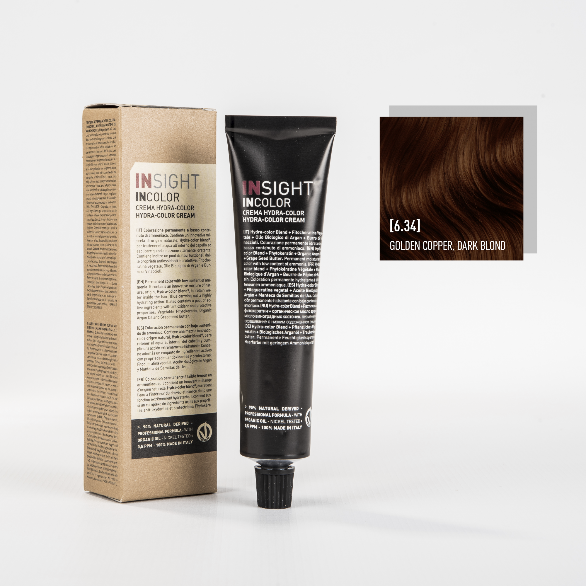 6.34 золотисто-медный темный блондин GOLDEN COPPER DARK BLOND (100мл.)