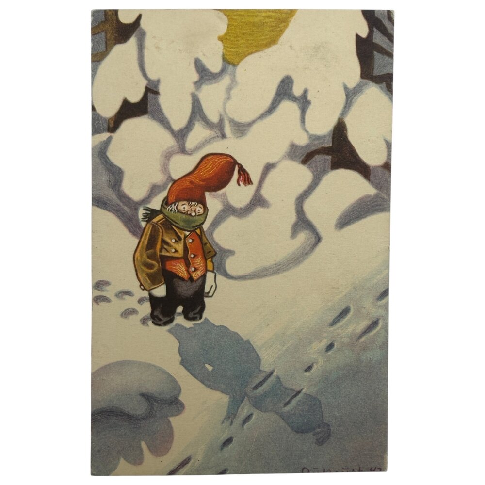 Почтовая открытка "Новый след" 1910-1920гг. Норвегия