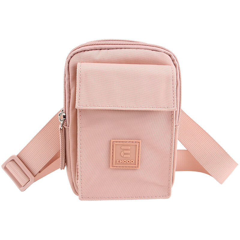 Поясная сумка EHOOO Mini Small Bag, женская, ткань Оксфорд, полиэстер, розовая