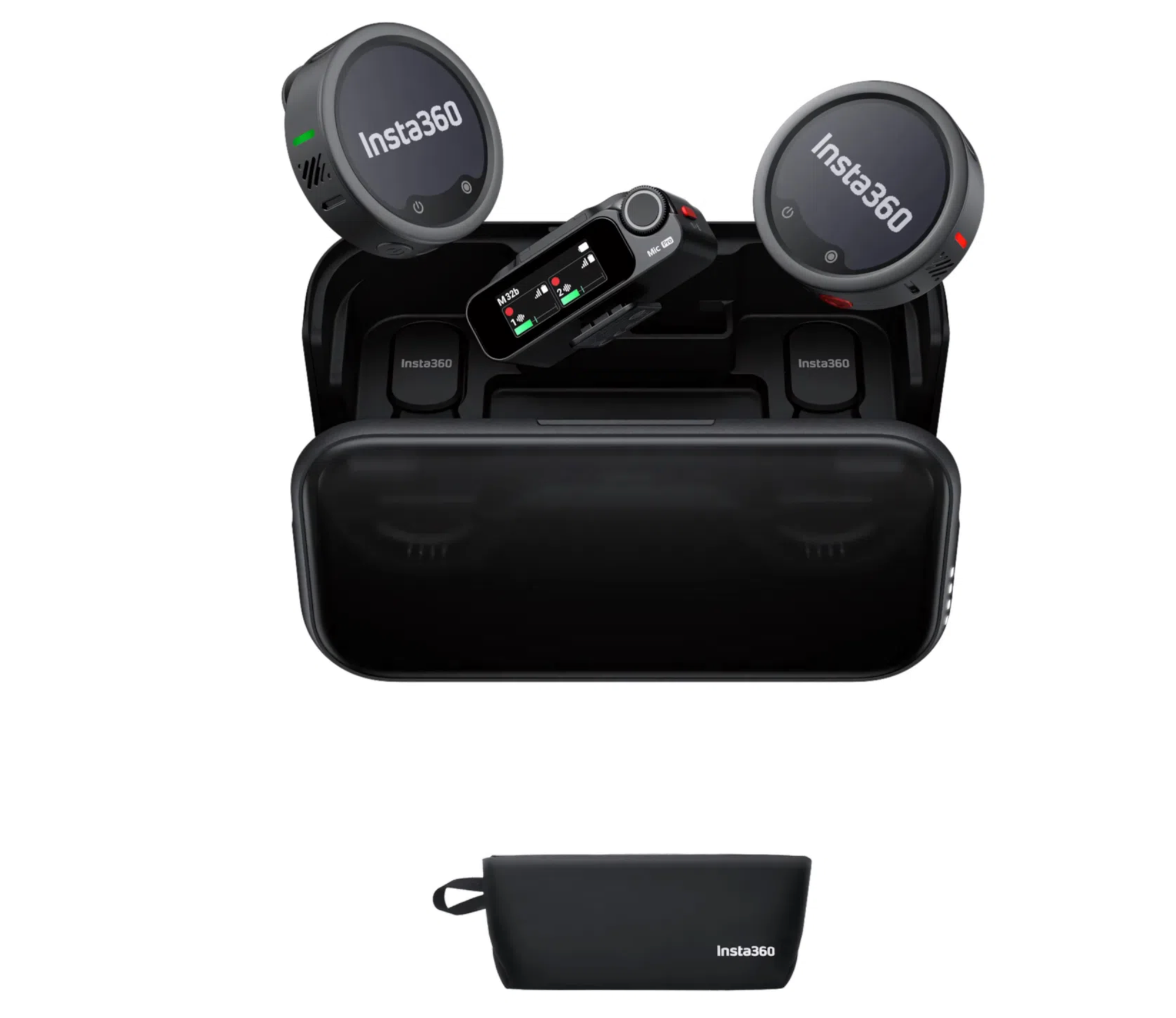 Беспроводной микрофон Insta360 Mic Pro (2 TX + 1 RX)