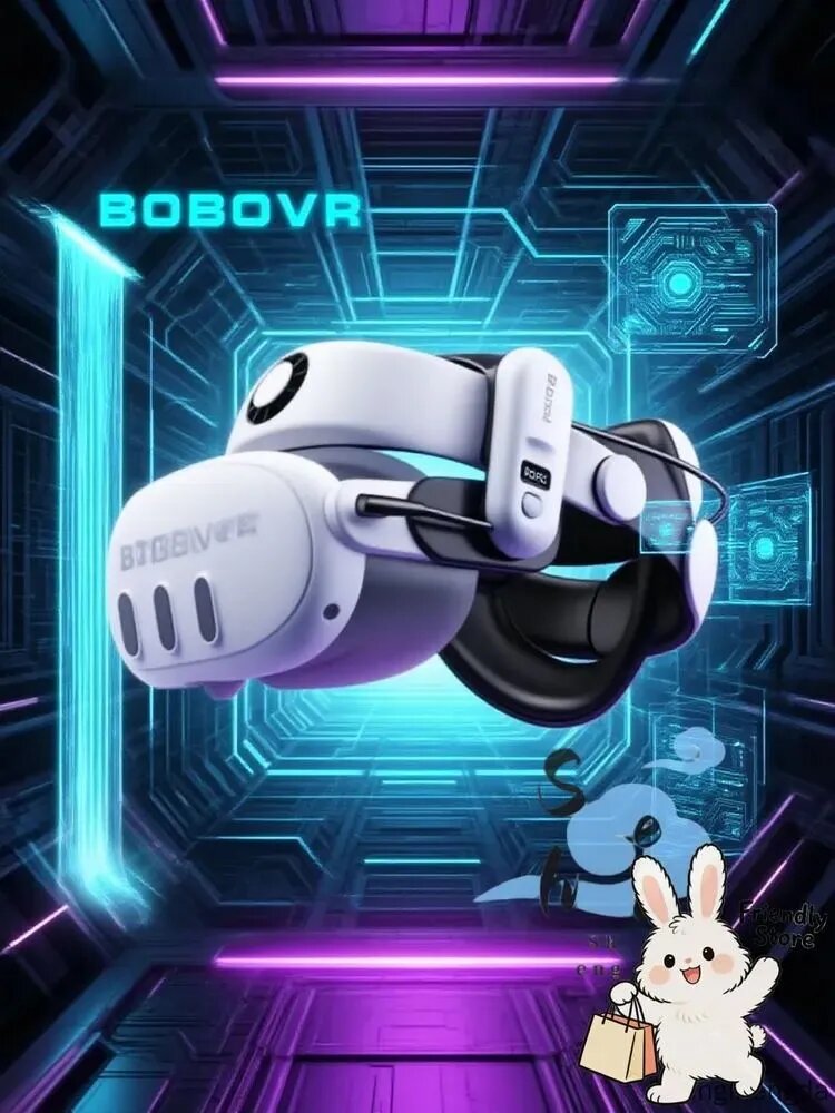 Ремешок для головы bobovr S3 Pro 10000 мАч для Meta Quest 3/Quest 3S с кондиционером для головы VR Аксессуары Улучшенная поддержка