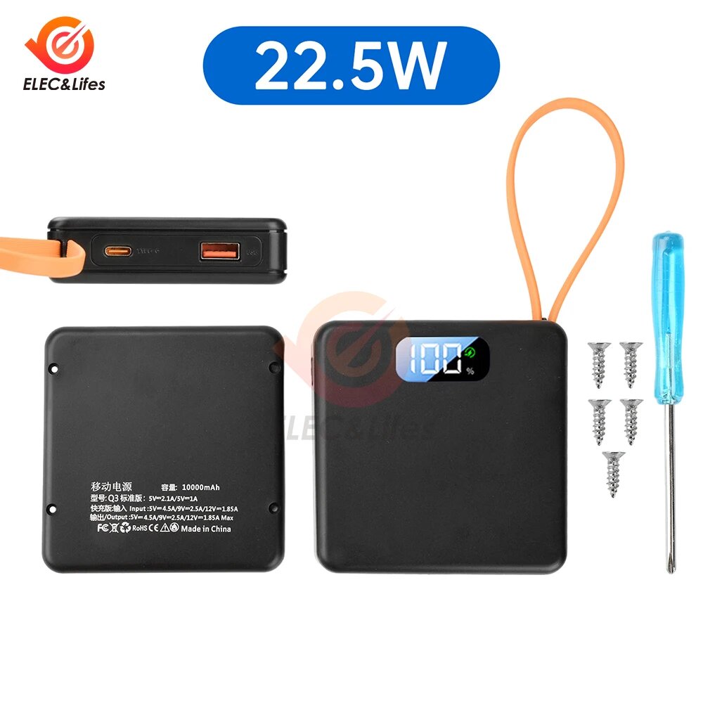 Power Bank 10000mAh 22.5W Black Fast Charge