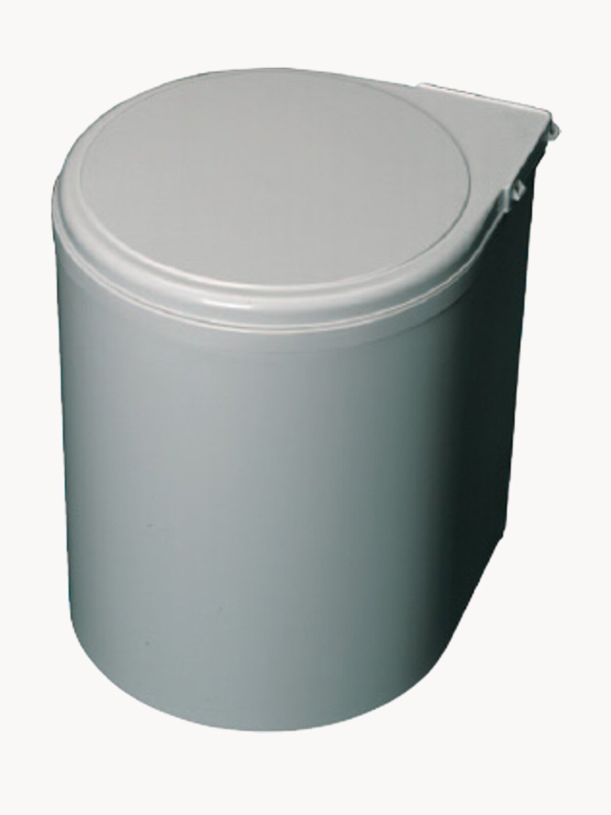 Встраиваемое ведро для мусора (13л), Gollinucci Италия, пластик серый металлик, 1 шт
