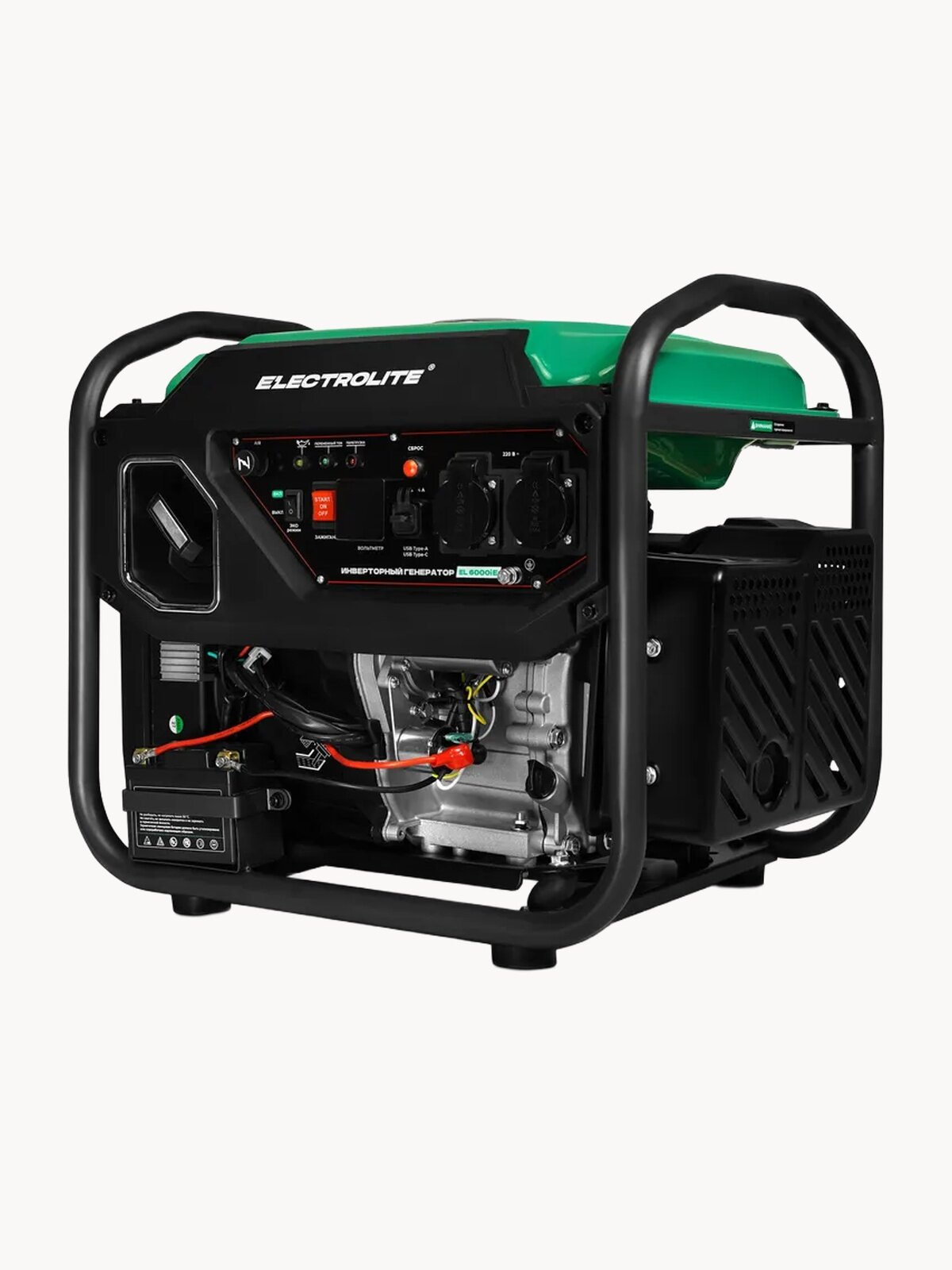 Генератор Electrolite EL 6000iE, бензиновый, инверторный, максимальная мощность 5500 Вт, электрозапуск
