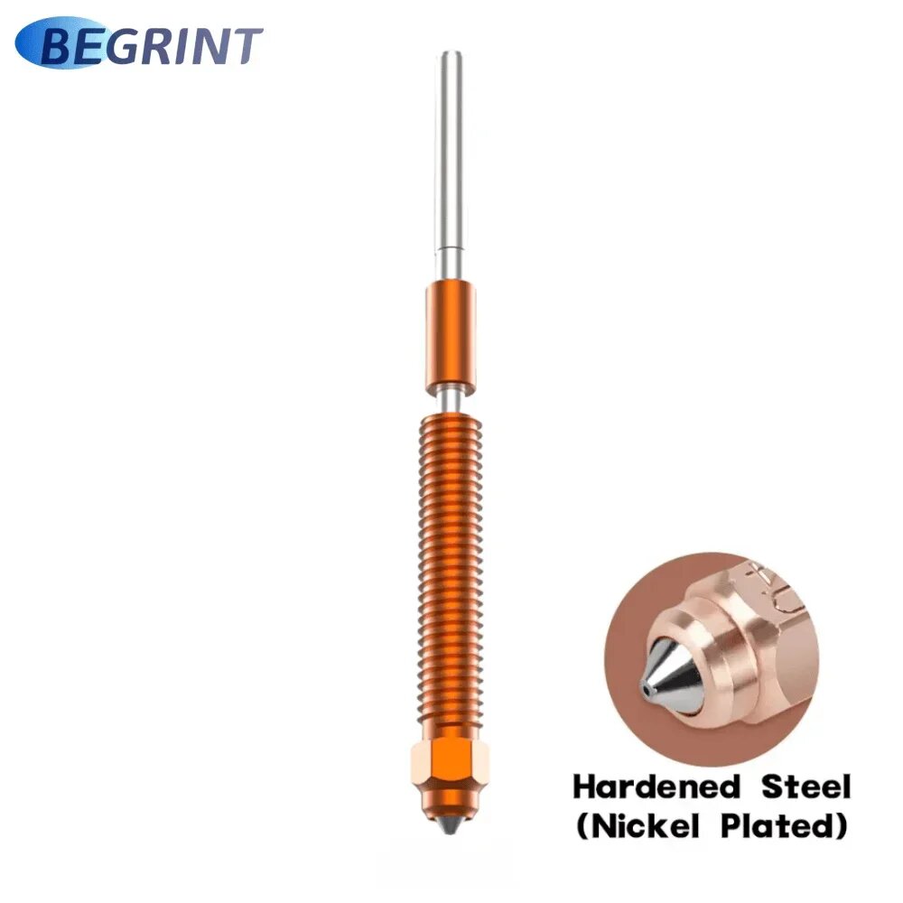 Насадки для 3D-принтера Creality K2 Plus 0,2/0,4/0,6/0,8 мм 0,4 мм, 1PC Nickel Plated
