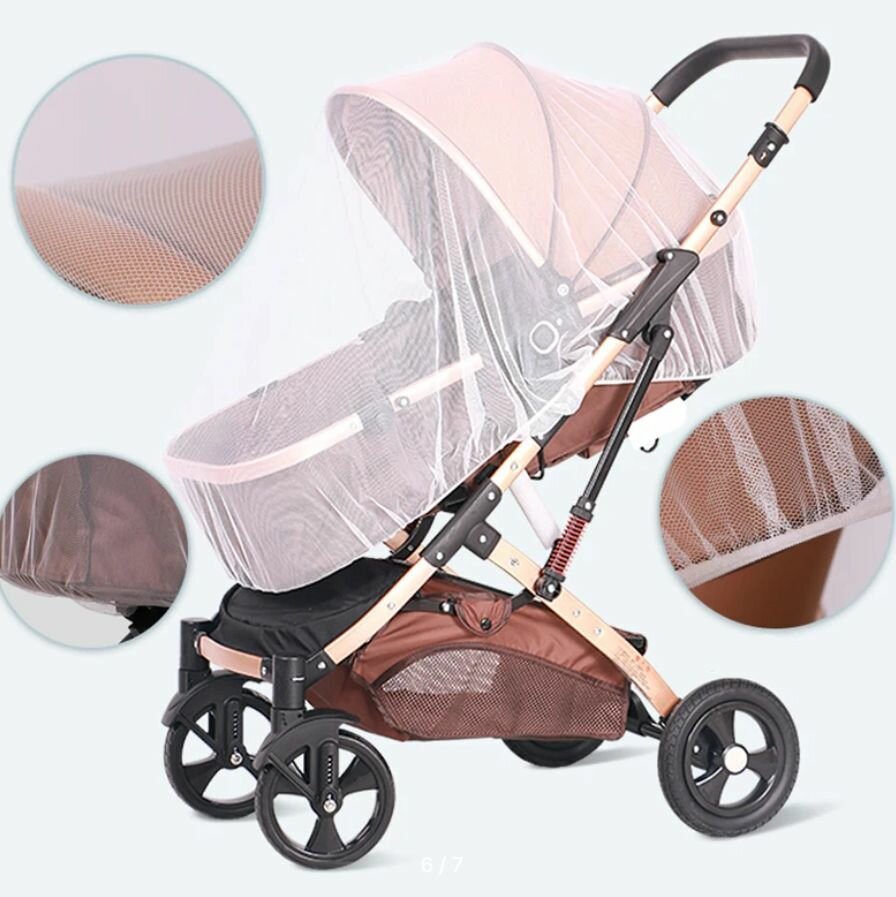 Москитная сетка на коляску универсальная (Белый)