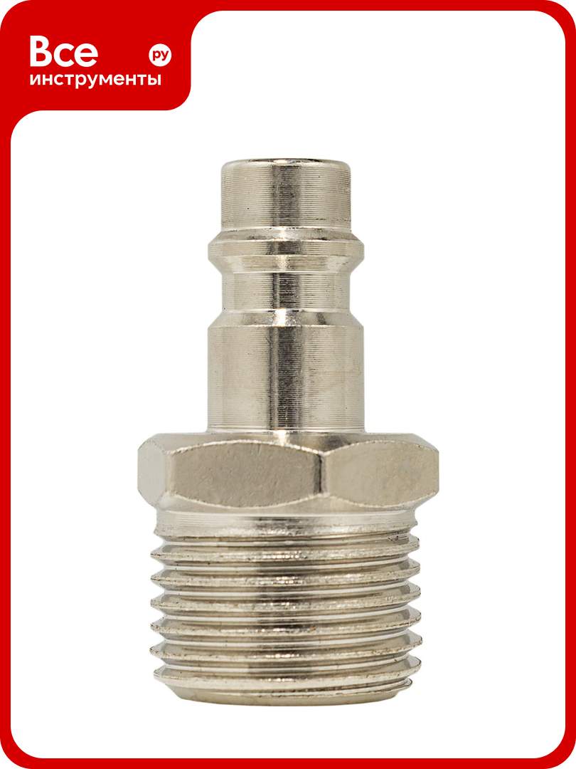 Штуцер для быстроразъема пневматического, наружная резьба 3/8" Forcekraft FK-SE2-3PM 51571