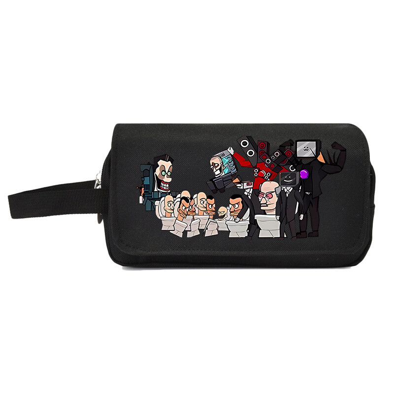 Пенал, 013, черный, большая вместимость