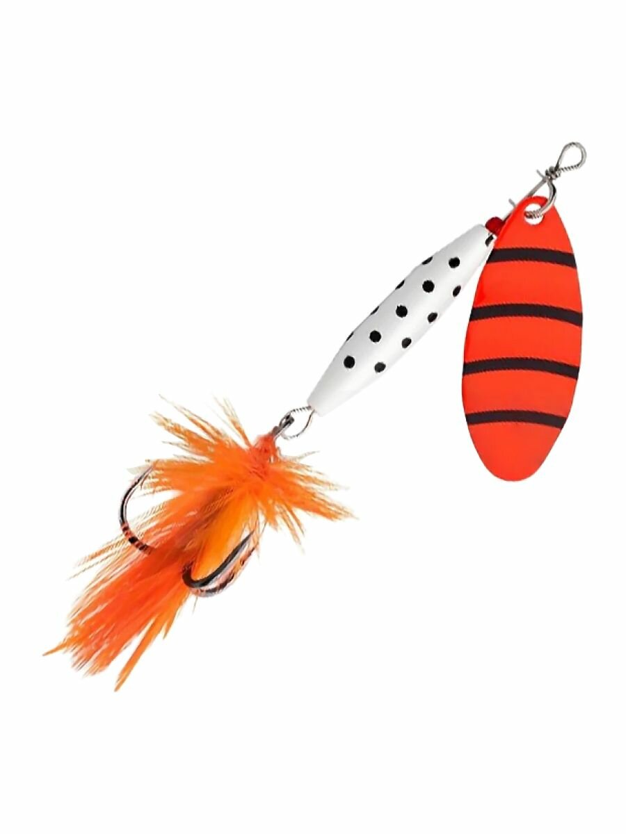 Блесна вращающаяся Abu Garcia Reflex White, 12 г, LF Orange