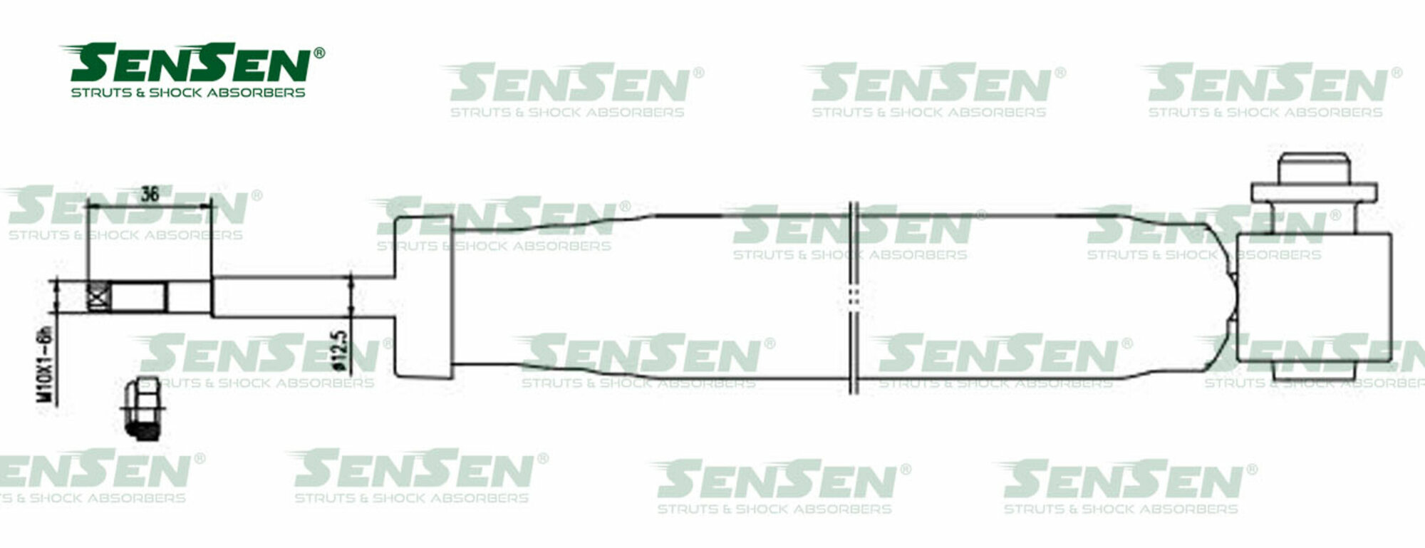 Амортизатор Audi A6(4F2) 04/04- Зад. газ.(Sensen 32140121)