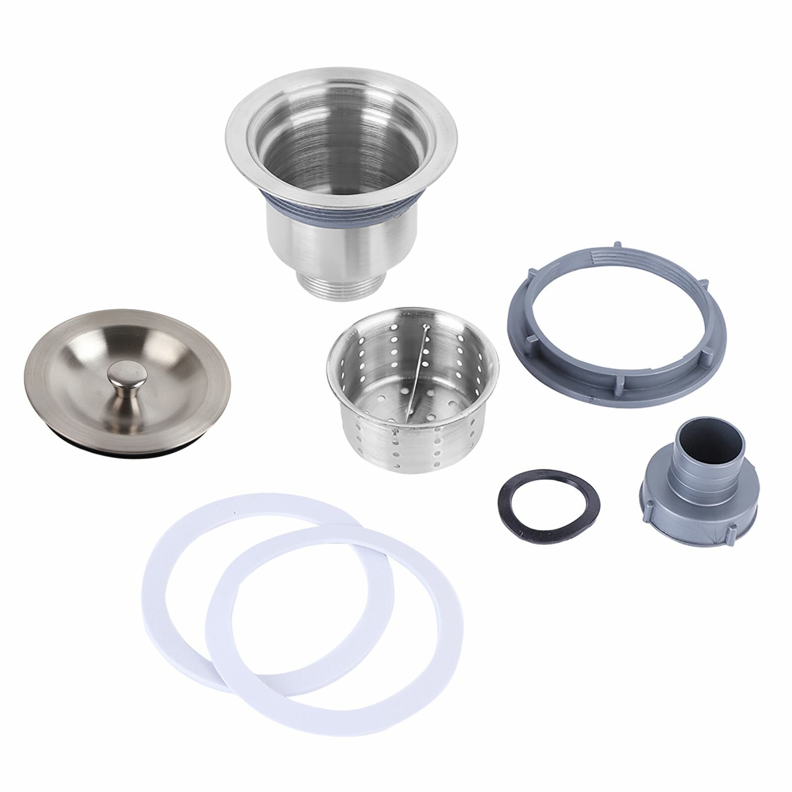 Серебристая пробка сливного фильтра для кухонной раковины из нержавеющей стали, ультратонкая сетка, простая установка, коррозионностойкая, долговечная