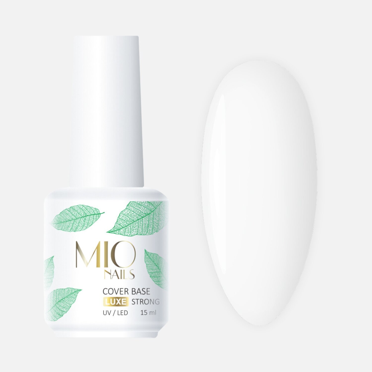 Камуфлирующая база для гель-лака MIO Nails Base Cover Strong Luxe White 15 мл