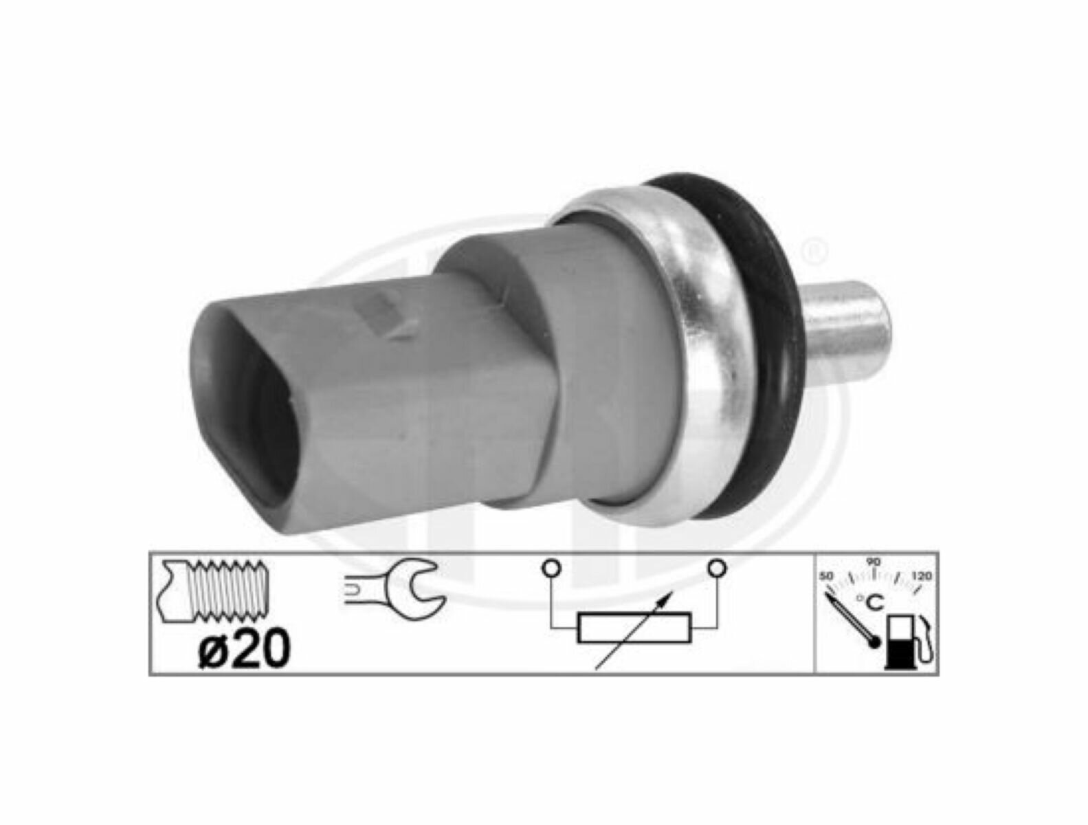 Датчик, Температура Ож Audi/Vw 1.9Tdi-3.0Tdi 03->(Era 330971)