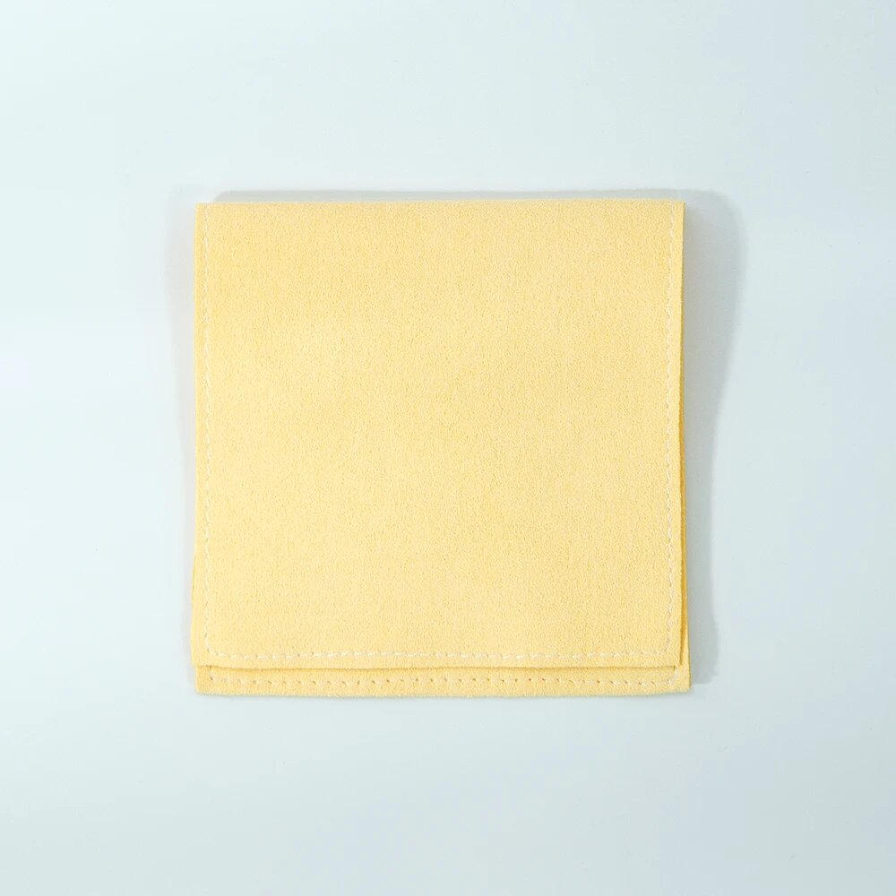 5 шт, бархатные подарочные пакеты из микрофибры Weikende 6x6 см Светло-желтый, 9X9 cm, 5pcs no logo