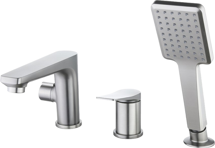 Смеситель на борт ванны Lemark Bronx LM3745GM графит