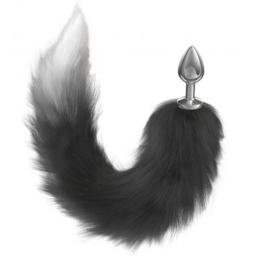 Lola Games Diamond Galaxy, серебристый/черный Анальная пробка с лисьим хвостом