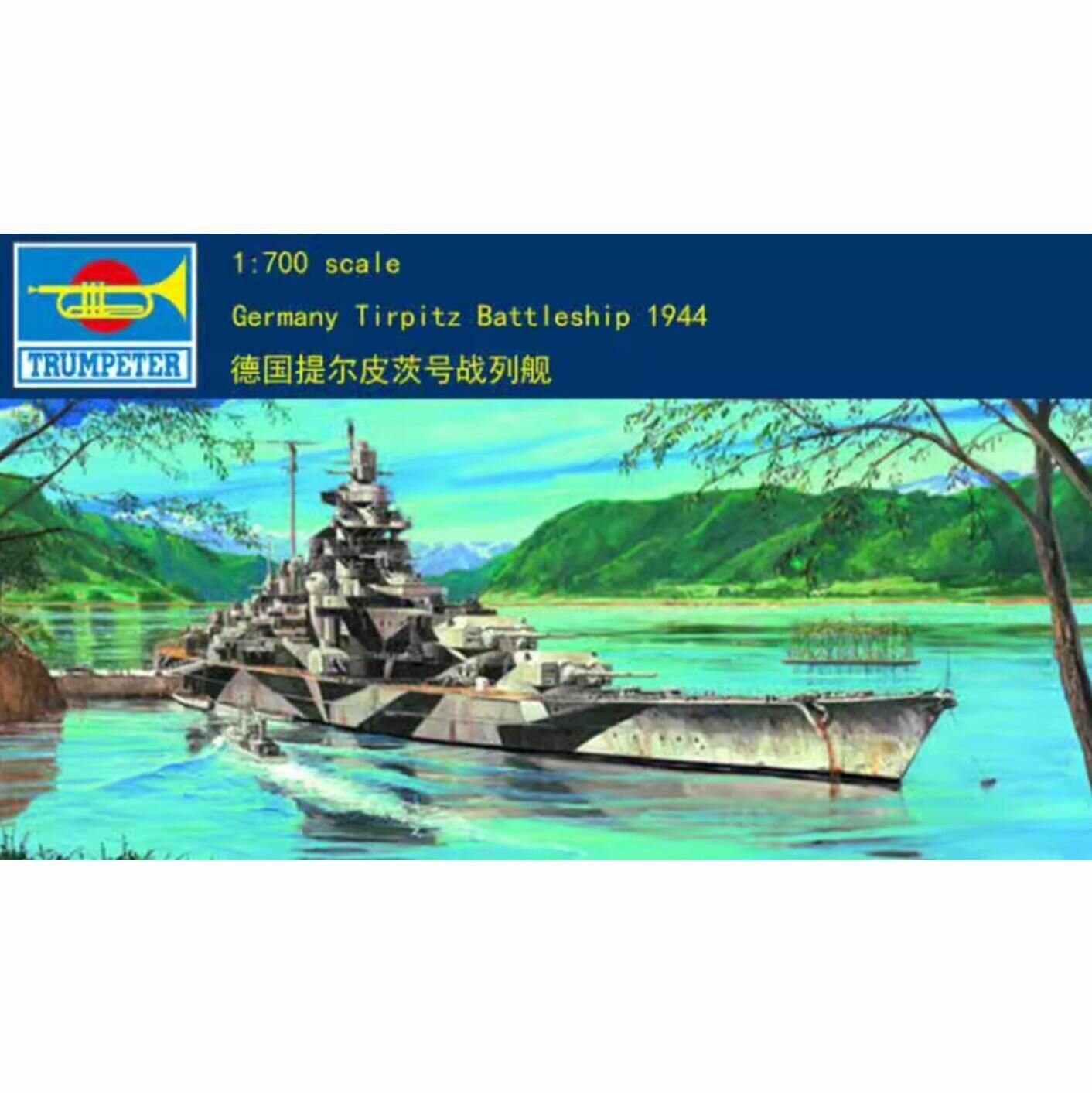 Trumpeter 1/700 05712 немецкий линкор тирпиц 1944