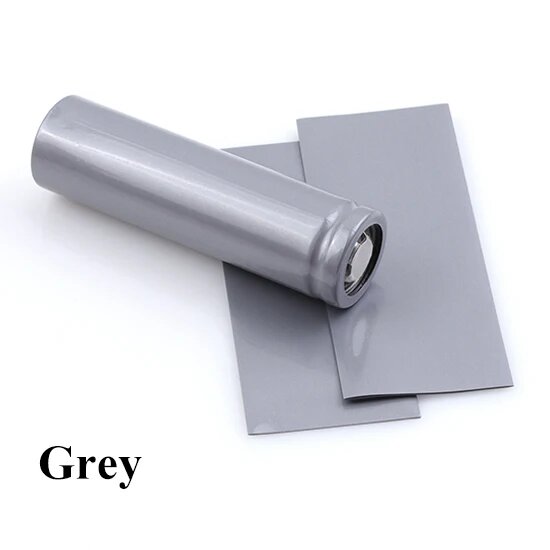 Термоусадочная пленка ПВХ для аккумуляторов 18650/21700/26650/No.5/No.7 Grey, 25 pieces, 18650 Film