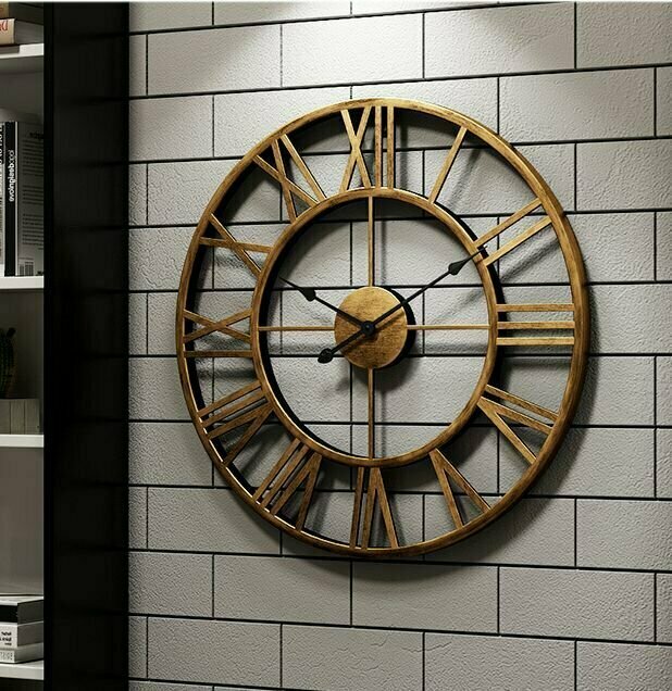 Часы настенные, металлические бесшумные настенные часы, офисное украшение, диаметр 40 см