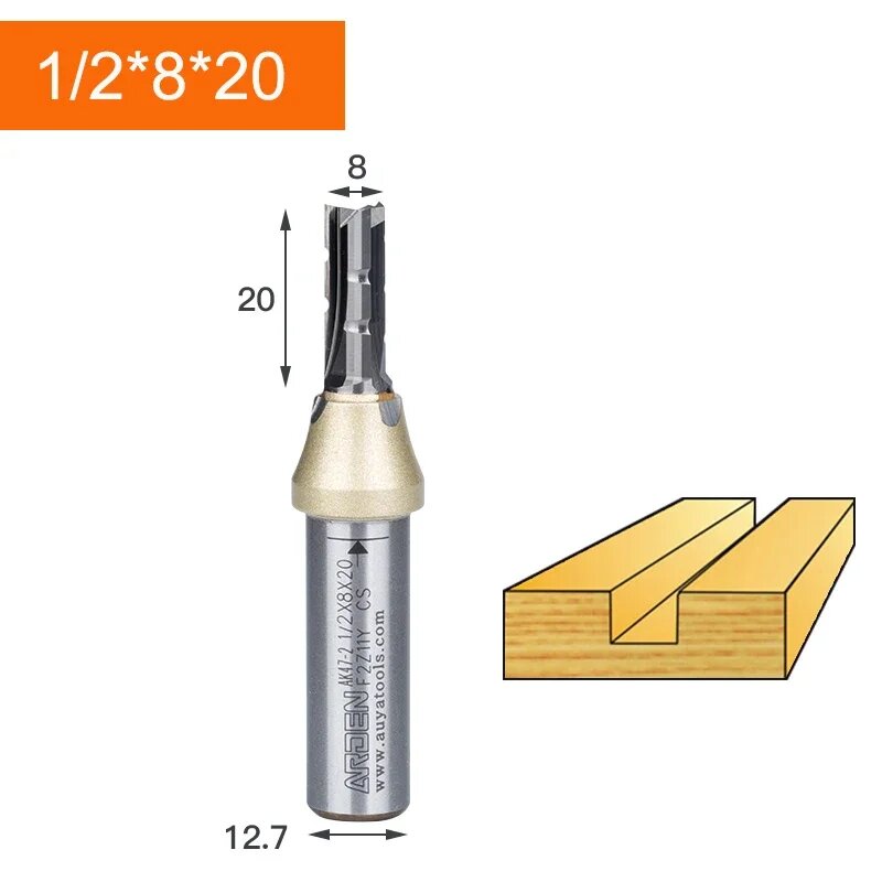 Фреза ARDEN карбидная 3F 6/8мм для дерева 12.7x8x20