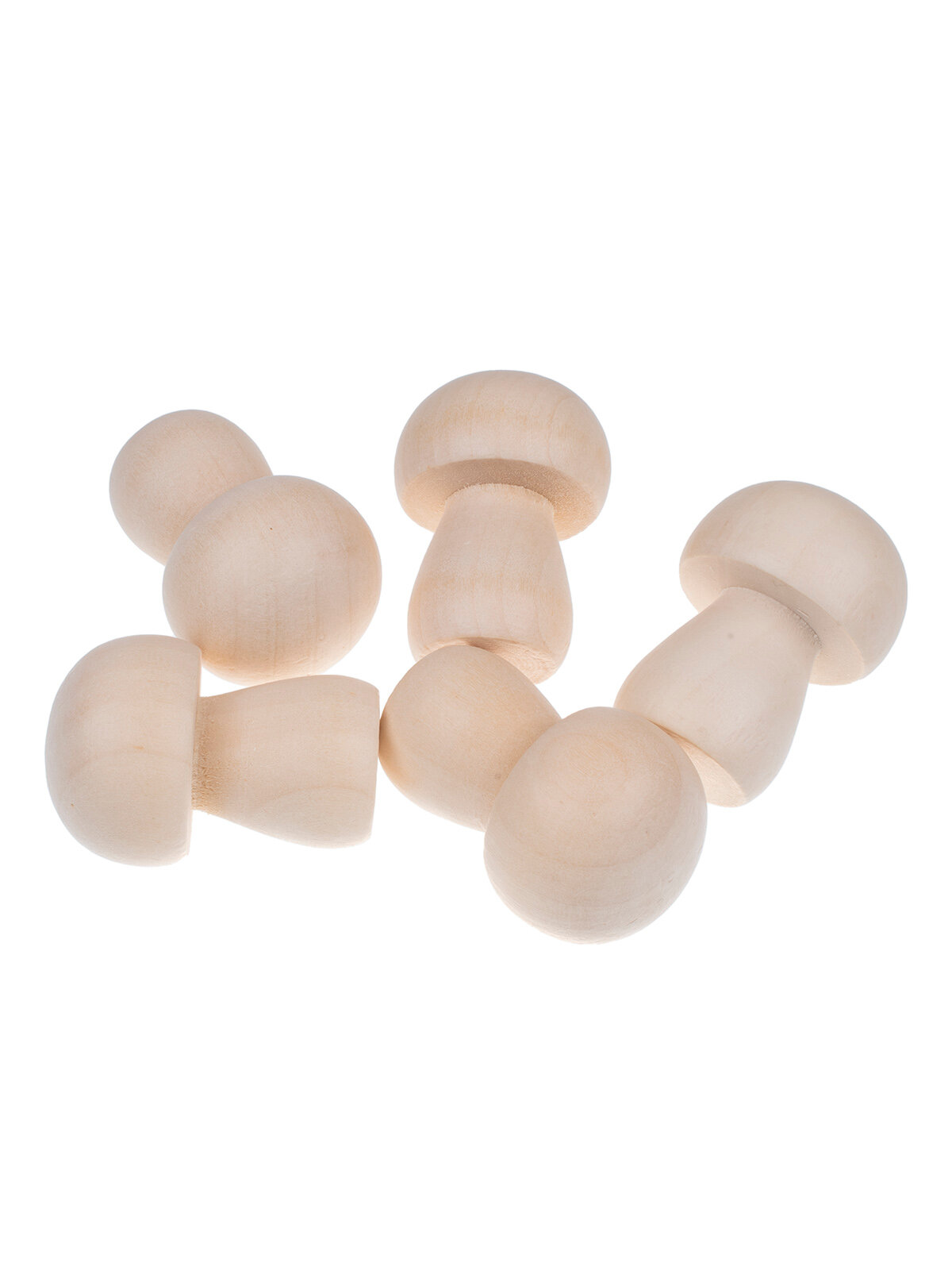 989-DB Набор фигурок из дерева Белоснежка "Гриб 3х4.5 см", 5 шт.