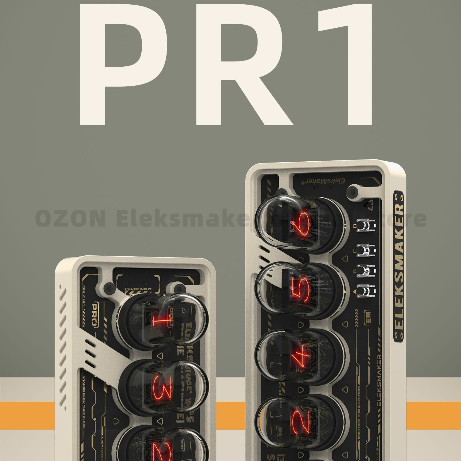 Часы EleksMaker IPS PR1 PR2 RGB Nixie IV18 с функцией Wi - Fi и Bluetooth для украшения рабочего стола