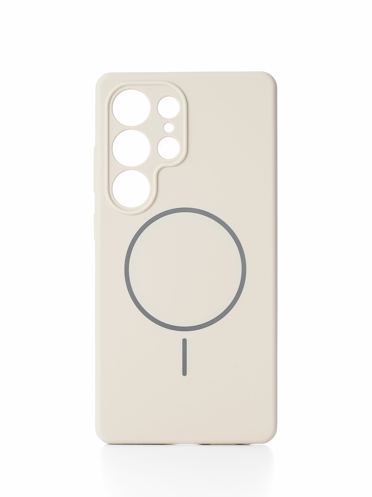 Чехол на Samsung Galaxy S25 Ultra силиконовый с MagSafe бежевый, чехол для Самсунг С25 Ультра, silicone case