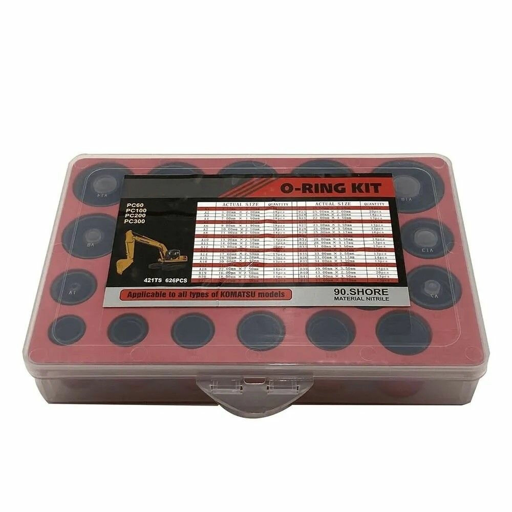 Набор колец резиновых уплотнительных О-колец TLXDX O-RING BOX KOM-626 Komatsu 626 штуки