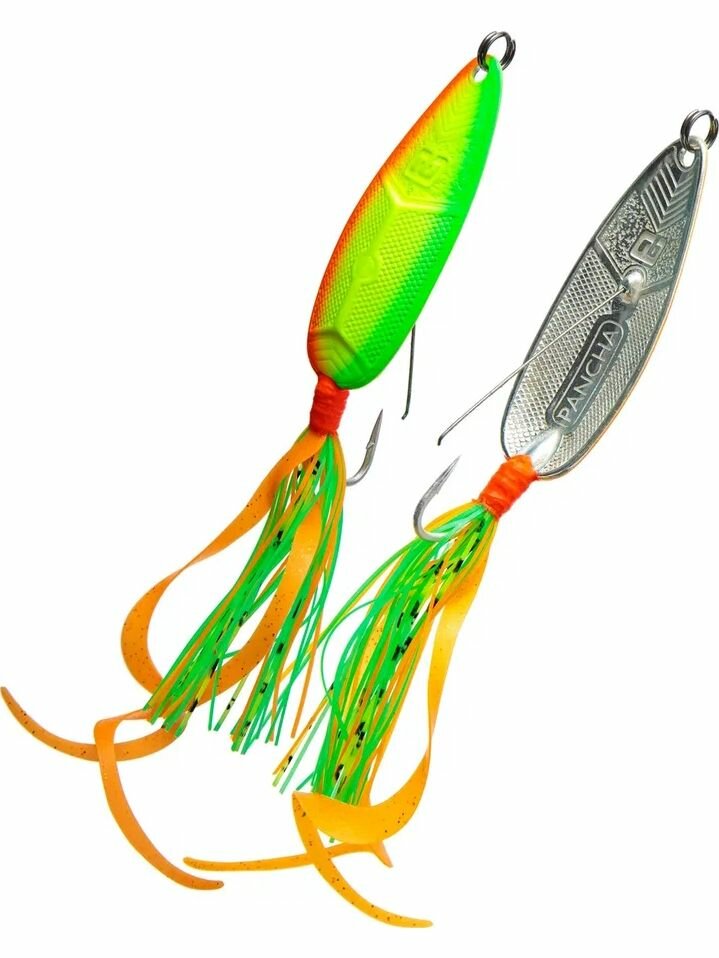 Блесна литьевая из латуни на щуку, покрыта золотом и серебром RB Панча "незацепляйка" 15гр - 53