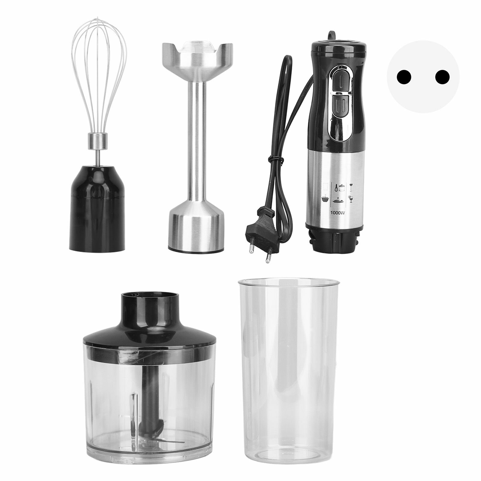 Погружной блендер мощностью 1000 Вт, электрический миксер 4 в 1 с венчиком для взбивания яиц и мясорубкой, вилка европейского стандарта 220 В