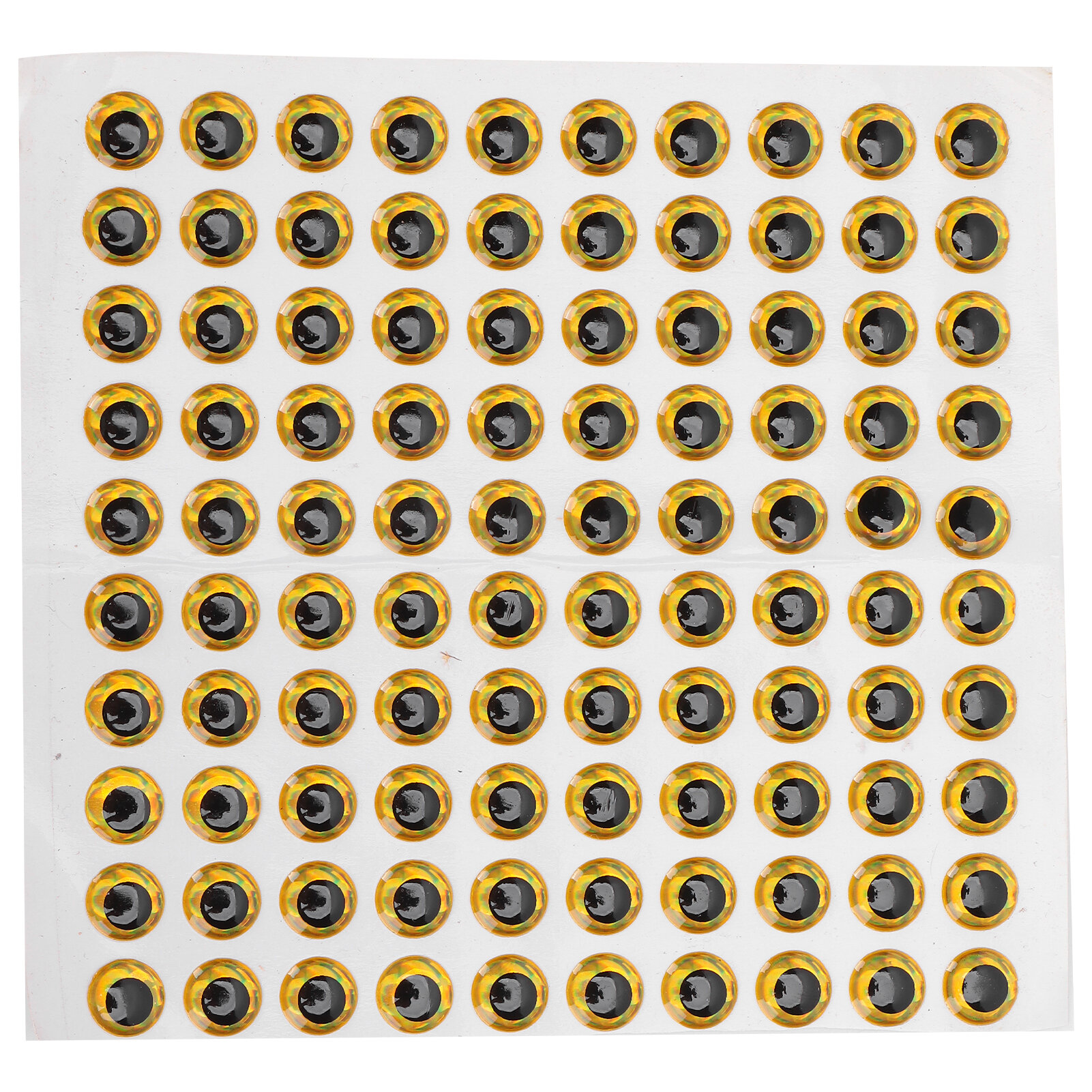 100PCS/Pack Fishing Lure Eye 9mm 3D Realistic Eyes for Making BaitGolden