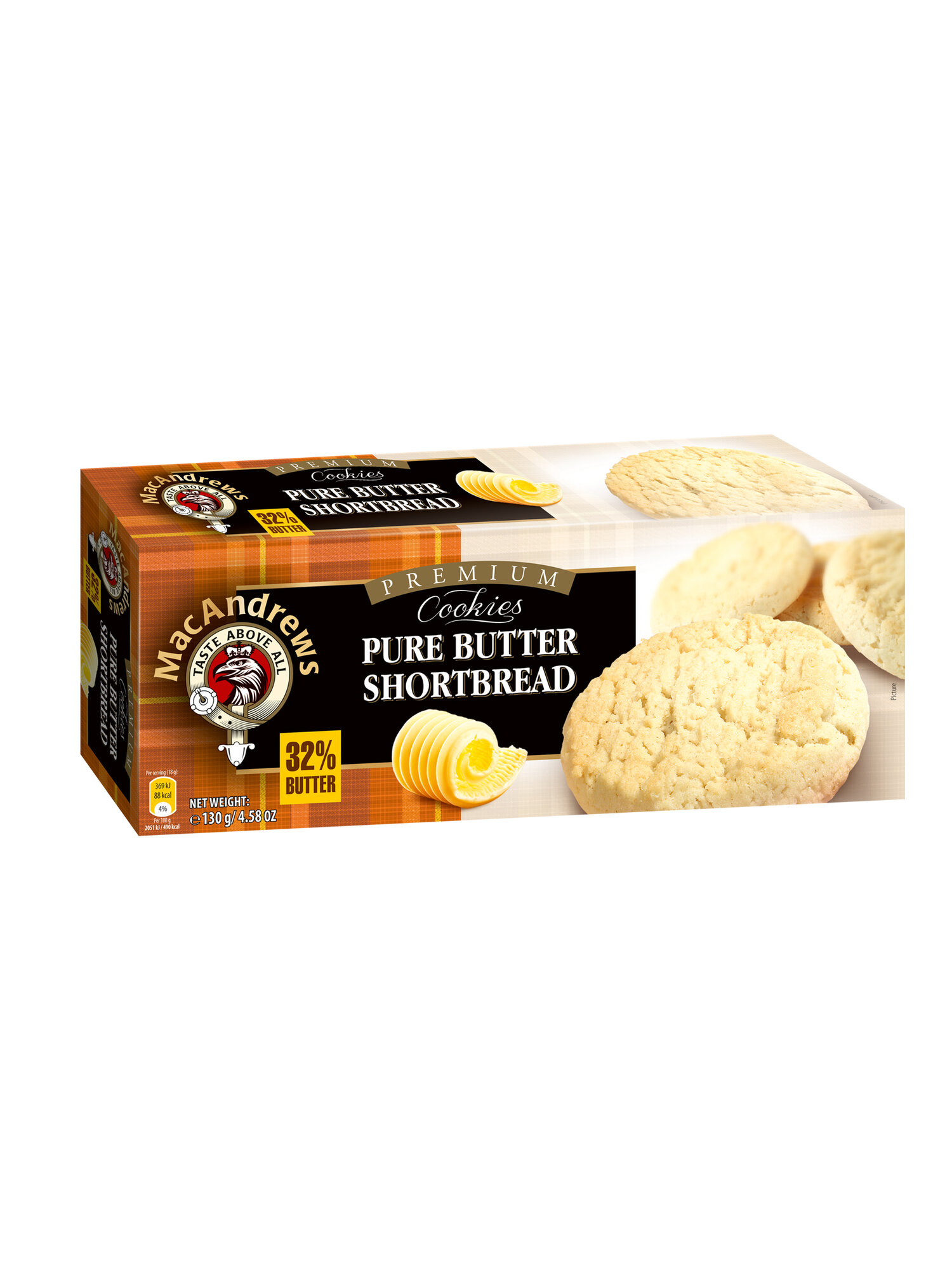 Сливочное печенье Mac Andrews "Shortbread" оригинальное, 130г