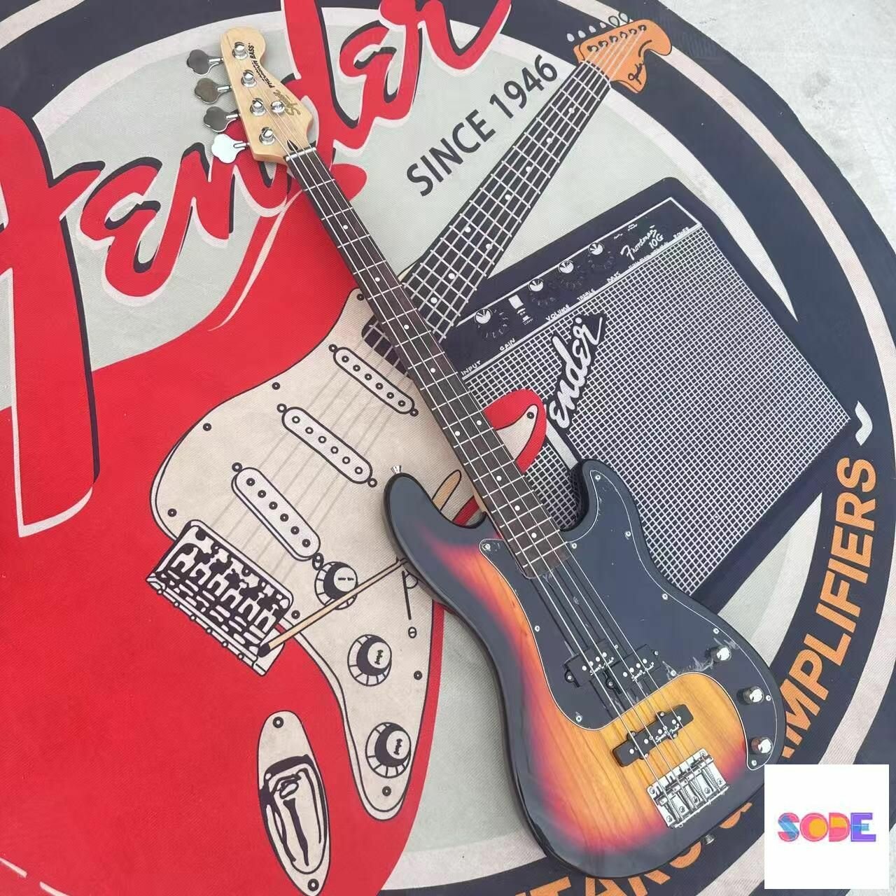 Бас-гитара Fender JAZZ BASS 4-струнная, из тополя 39"