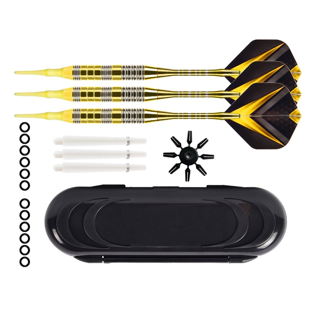 3 шт./упак. 21 г Наборы Дротиков с Мягким Наконечником Стандартный Полет Для домашних Животных, Алюминиевый Наконечник для Дротиков с Коробкой Для Хранения для Начинающих