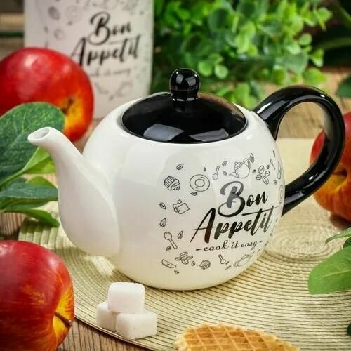 Чайник заварочный DANIKS "Бон Аппетит", доломитовый, 0,95 л