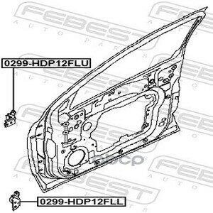 Петля передней левой двери нижняя Febest арт. 0299-hdp12fll